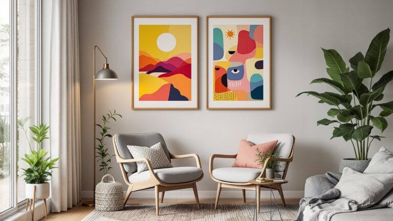 Modern Living Room Ideas with Floating Frames - Canvas Street